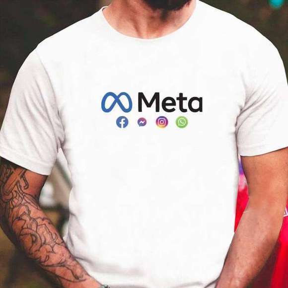 Tops | Facebook Meta Logo T Shirt | Poshmark